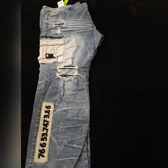 smoke rise ny | Jeans | Smoke Rise Cargo Pocket Distressed Jeans Big ...